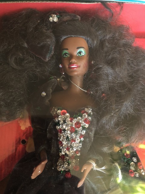 Mattel 1991 African American Happy Holidays Barbie Doll 2696 for sale ...