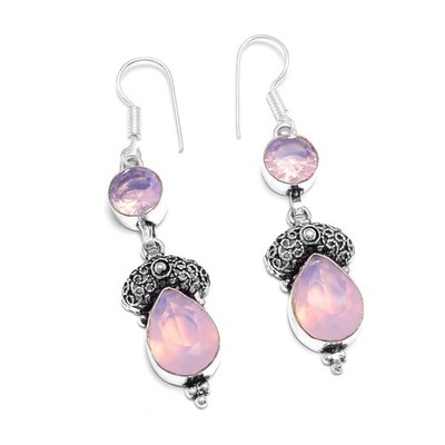 Milk Topaz Gift Handmade Drop Dangle Earring Jewelry 2.2" IE-7279 | eBay