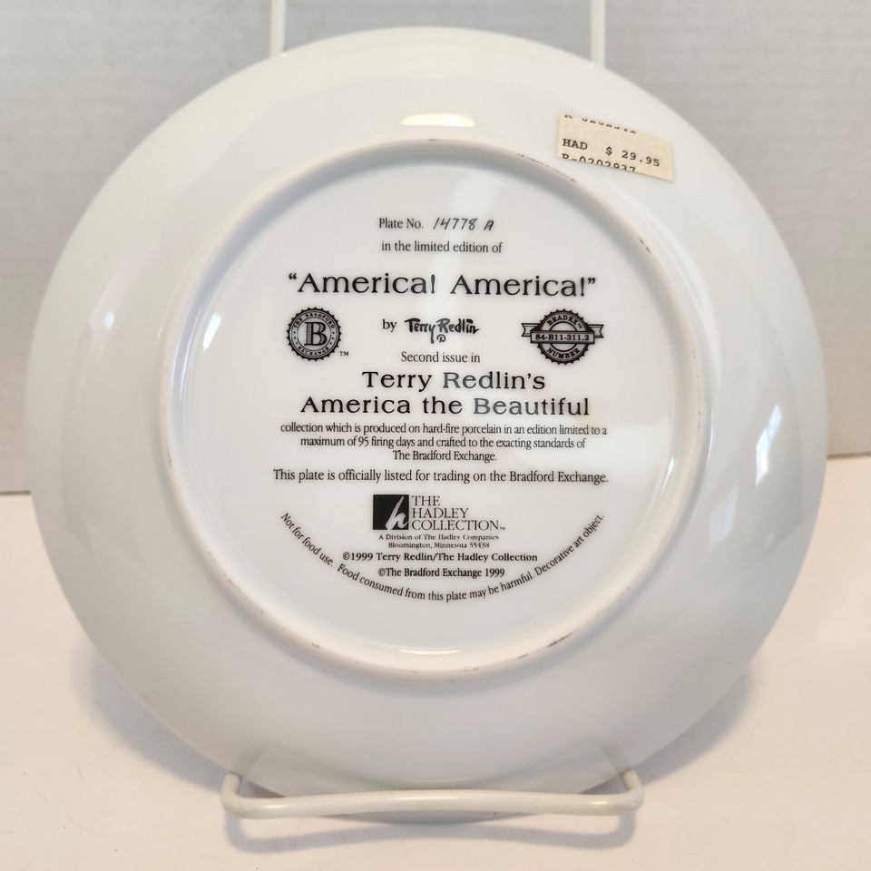 TERRY REDLIN Collector Plate America! America! 1999 2nd in Series 8 in ...
