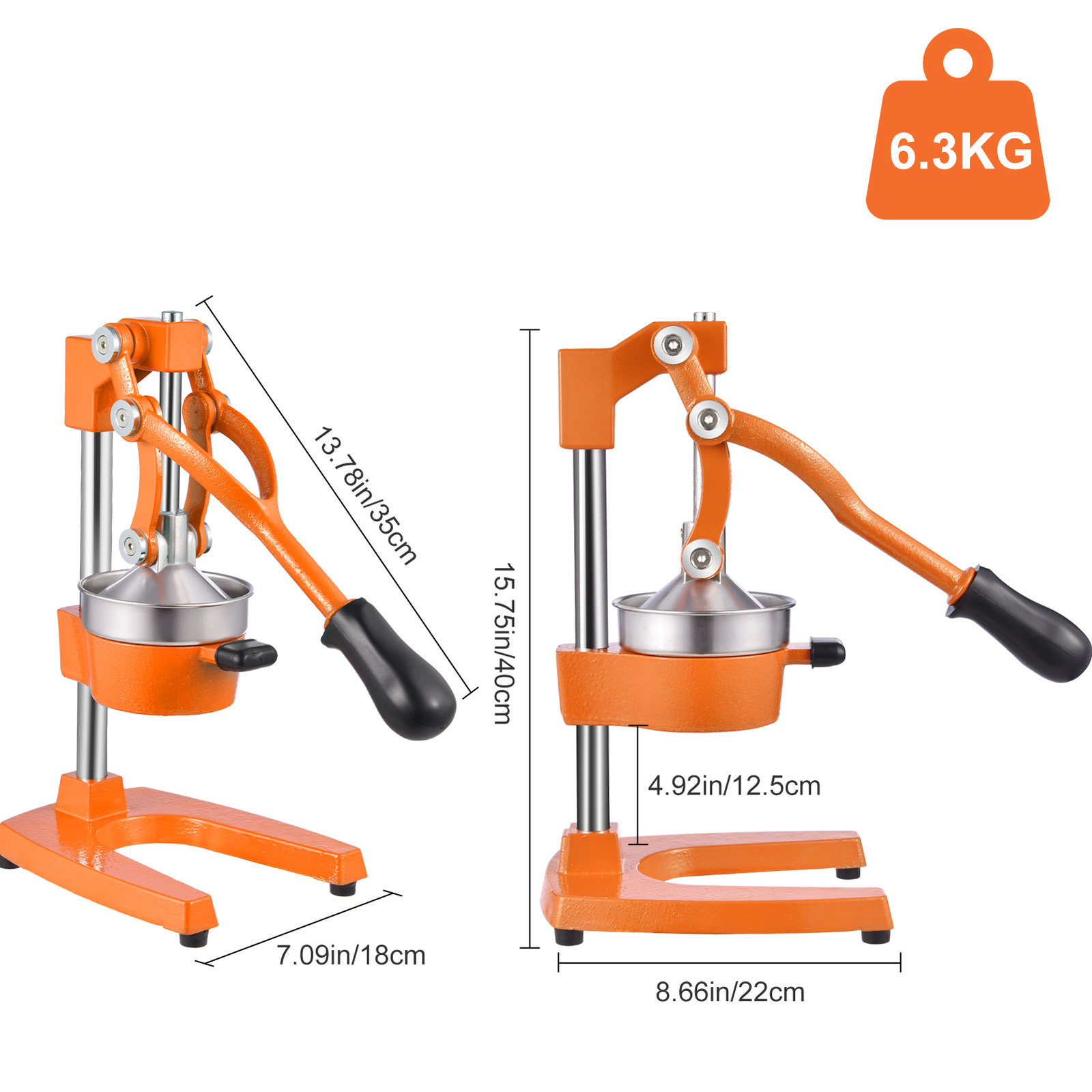 Manual Fruit Hand Press Citrus Juice Squeezer Orange Lemon Pomegranate ...