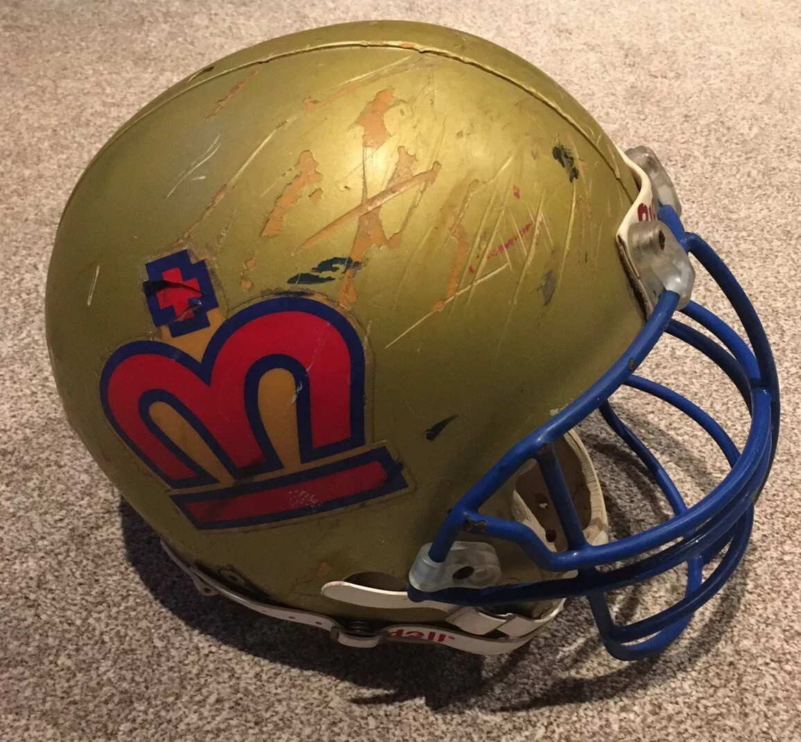 Genuine Game Worn London Monarchs American Football Helmet worn by ...