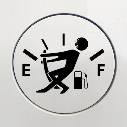 Gas Cap Gauge High Consumption Funny Sticker Car Bumper Window Door ...