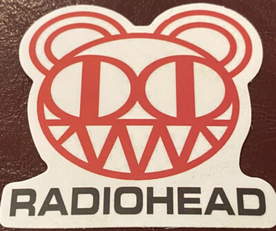 Radiohead memorabilia 5cm BUMPER STICKER Music Luggage Guitar Case ...