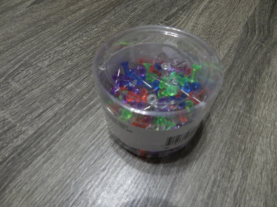 Lot of 23 Staples Brand Push Pin Assorted Translucent Color 200 Count ...