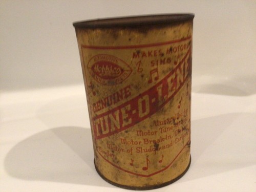 VTG 1930 TUNE-O-LENE MOTOR OIL CAN FULL NEVER OPENED WICHITA FALLS ...
