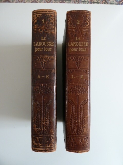 RARE Lot de 2 volumes LE LAROUSSE POUR TOUS Epoque début XXéme 1900 ...