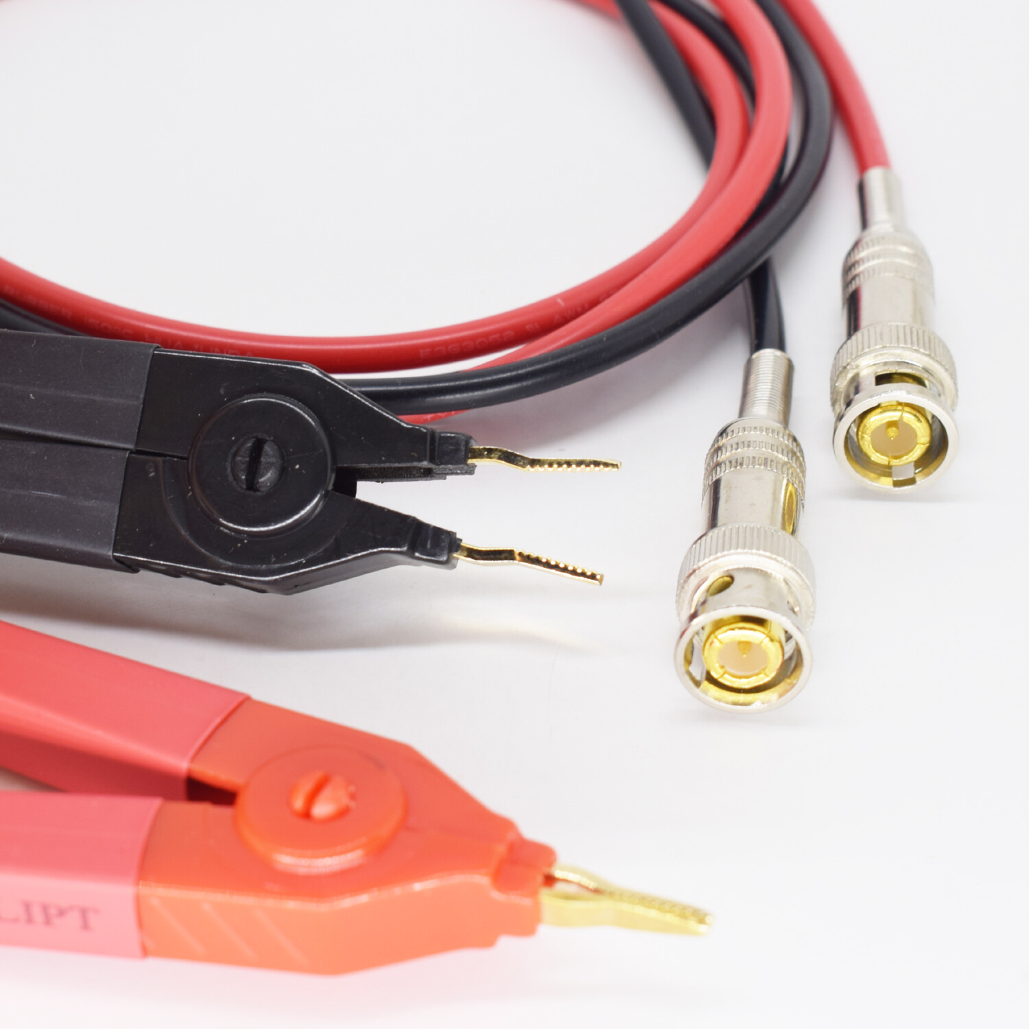 1pair 1.2M/4FT BNC Male To Kelvin Clip for LCR Meter Probe Test Cable R ...