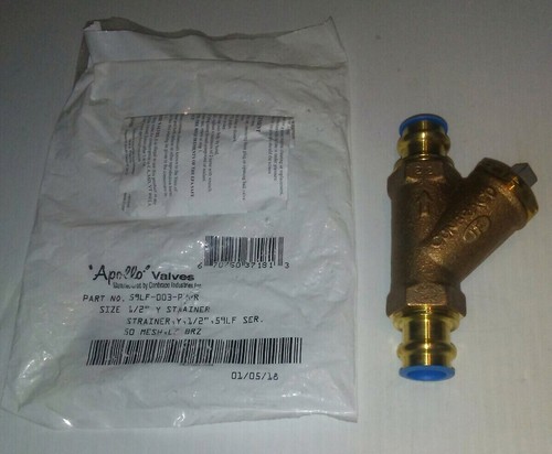 APOLLO 59LF-003-P2PR, 1/2" PRESS Y STRAINER, BRONZE, 50 MESH, NEW, FREE ...
