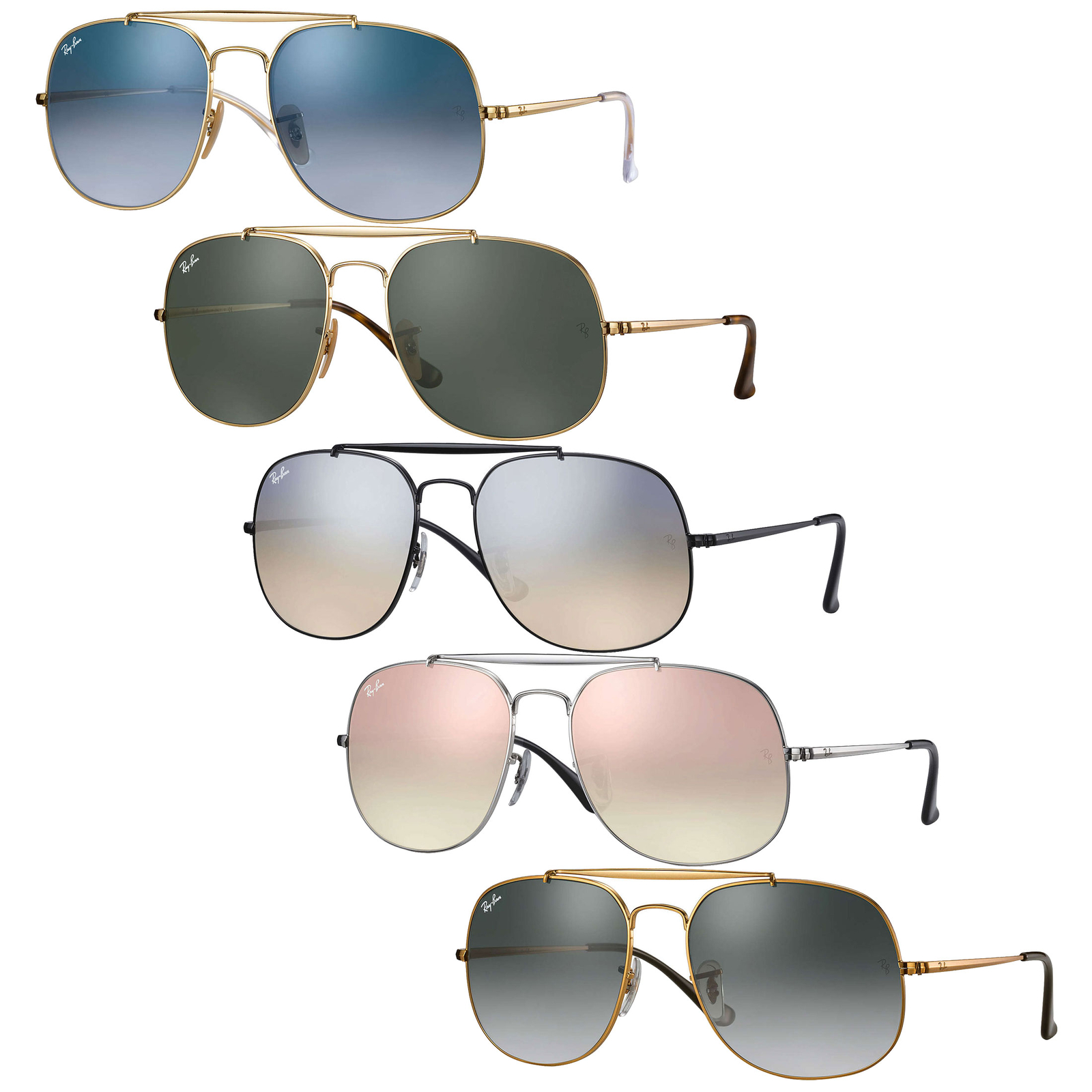 Ray-Ban General RB3561 001 145mm Men's Sunglasses with Gold Frame and ...