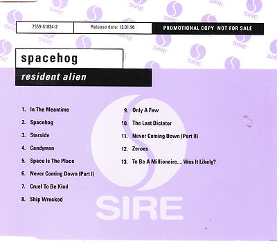 MAXI CD COLLECTOR SPACEHOG RESIDENT ALIEN 13T TBE | eBay