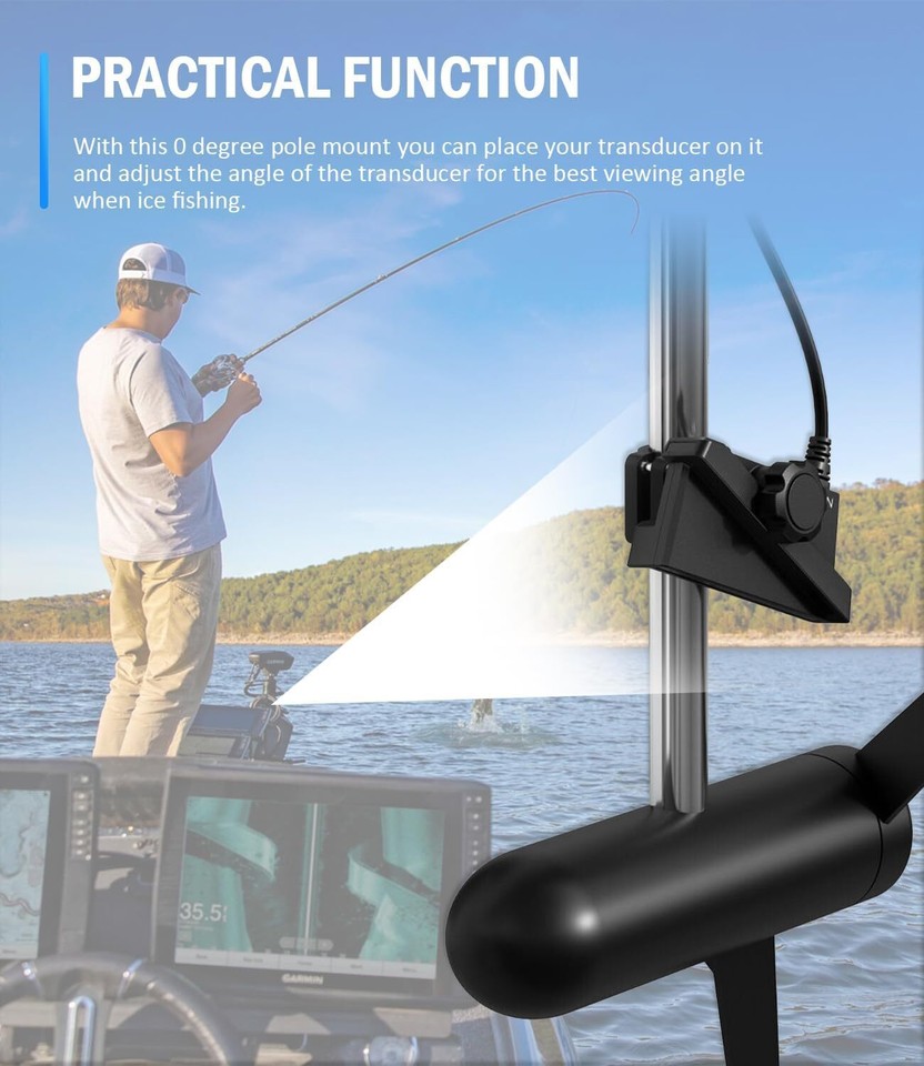 LVS32 Pole Mount 0 Degree Livescope Pole Mount - Compatible With Garmin ...