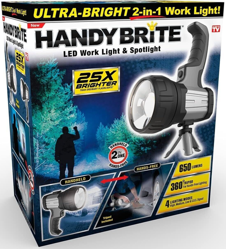 Handy Brite Ultra-Bright 2 in 1 LED Work Light & Spotlight As Seen On ...
