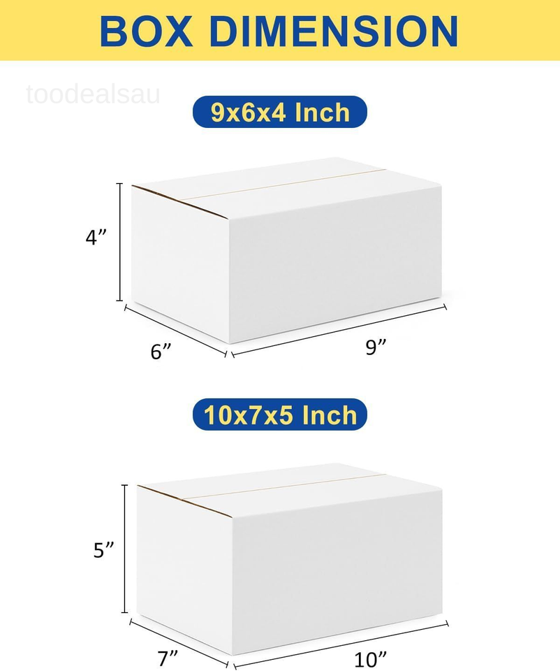 Assorted-Sizes-Shipping-Boxes-40-Pack: 9x6x4 & 10x7x5 inches, White | eBay