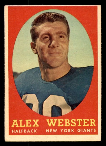 1958 Topps #30 Alex Webster Very Good NY Giants ID:387295 | eBay