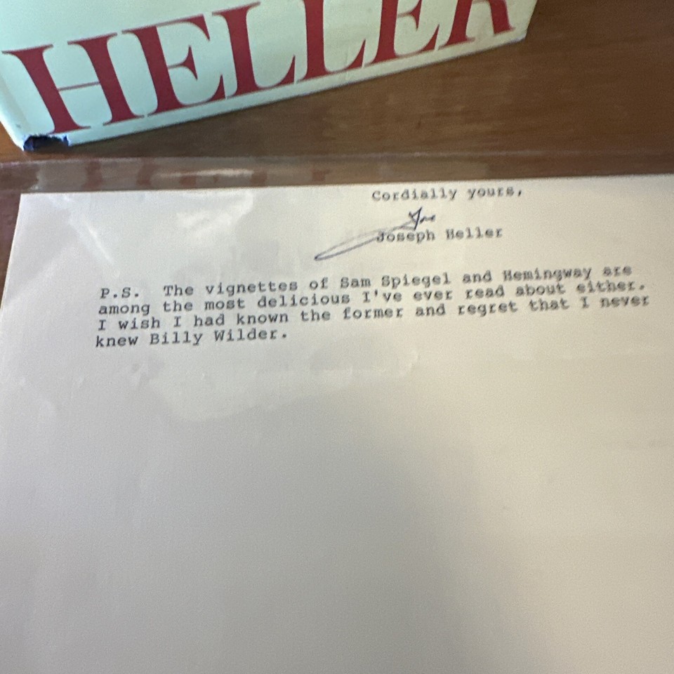 Joseph Heller Signed Something Happened First; With Hand Signed Letter ...