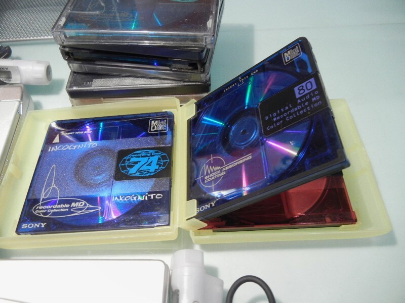 THREE Sony MD Portable Mini Disc Players MZ-E33 W/headset & Assorted ...