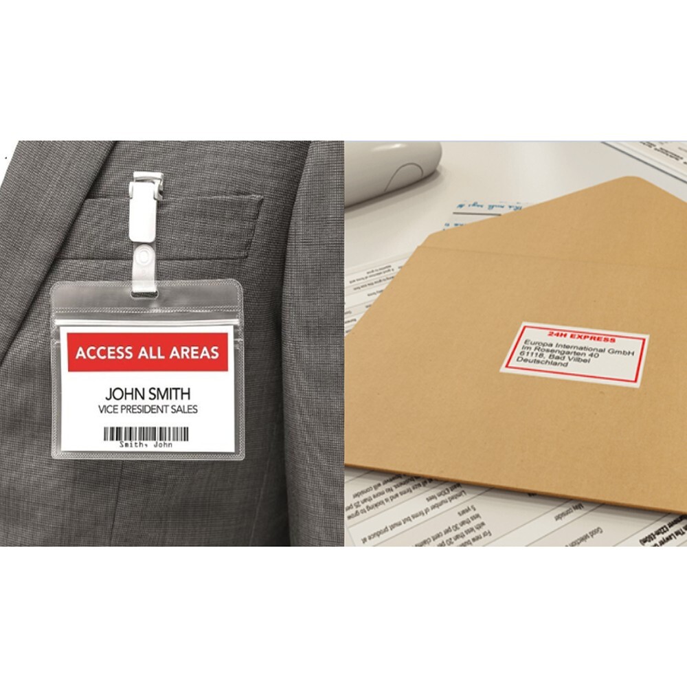 2x Non-OEM Black/Red Continuous Label Roll For Brother DK-22251 62mm x ...