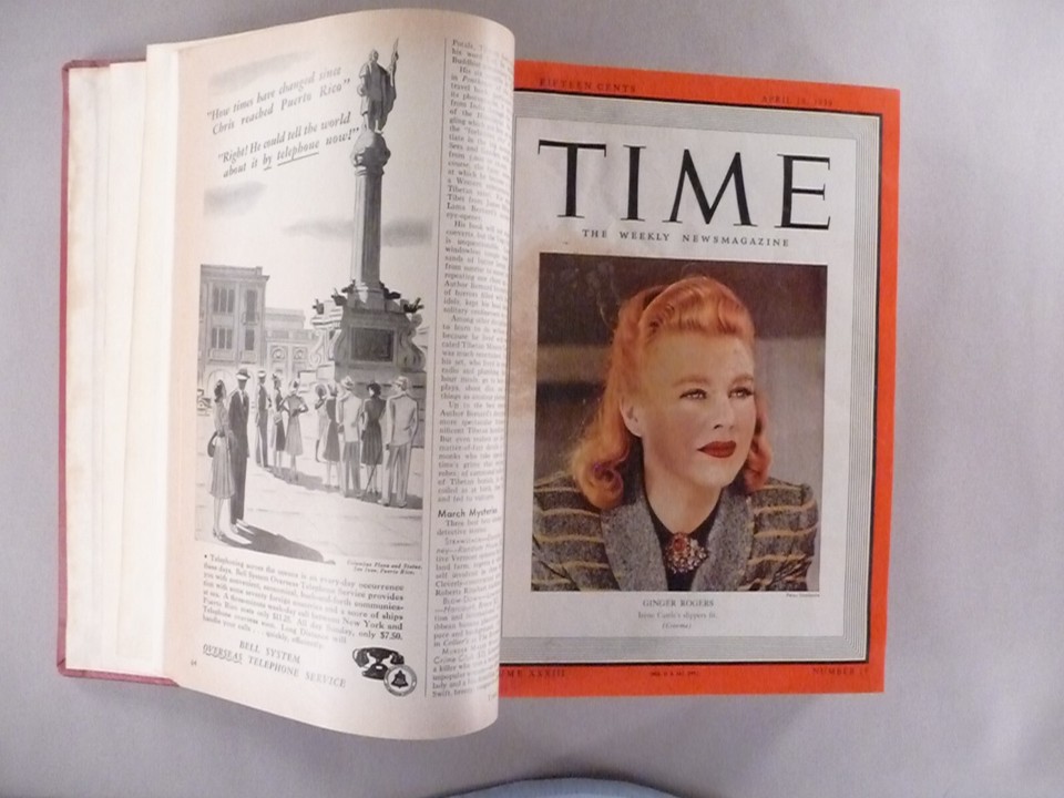 Time Magazine - April to June, 1939 - BOUND VOLUME ~ Heinrich Himmler ...