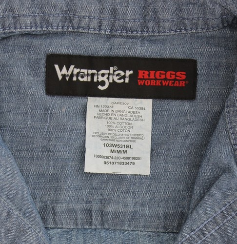 Wrangler Men's Shirt Riggs Workwear Short Sleeve, 2-Pocket Button-Up ...