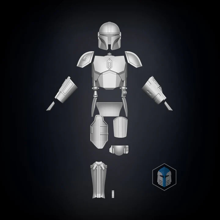 Mandalorian Beskar Armor Star Wars 1/6 Scale Resin 3d printed Armor Kit ...