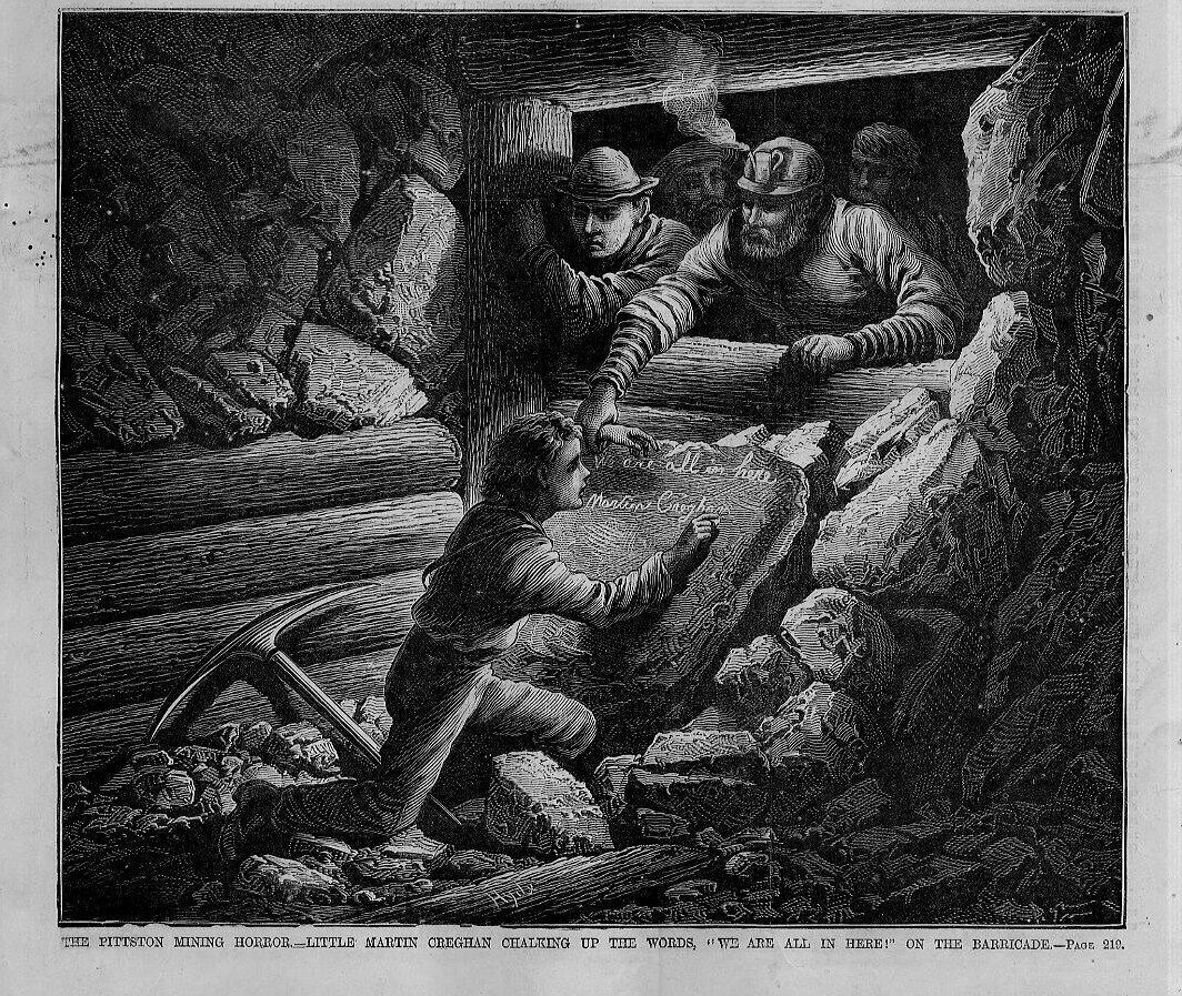 COAL MINING THE PITTSTON MINING HORROR MINERS HEADLAMP PICKAXE MARTIN ...