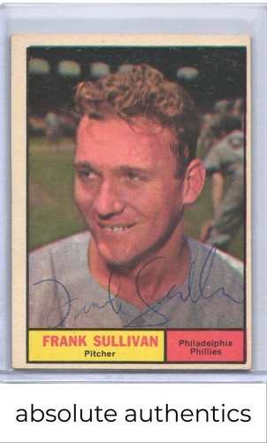 1961 Topps Frank Sullivan Auto | eBay