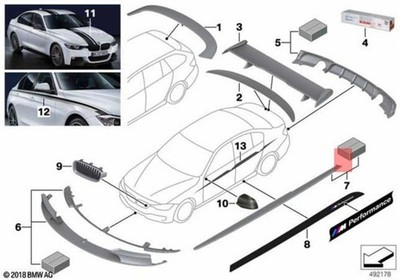 Genuine BMW Hybrid M2 M3 M4 Rear Spoiler Carbon Iridescent Colour ...