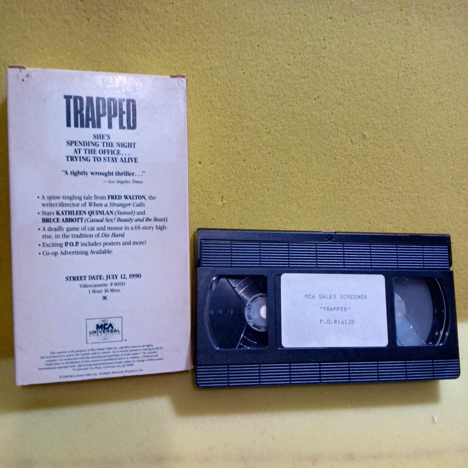 Trapped (1989) VHS Screener – Quinlan & Abbott in High-Rise Horror! | eBay