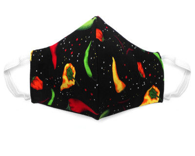 Fabric Face Mask Cotton Reusable Washable Adult Handmade in USA - Chili ...