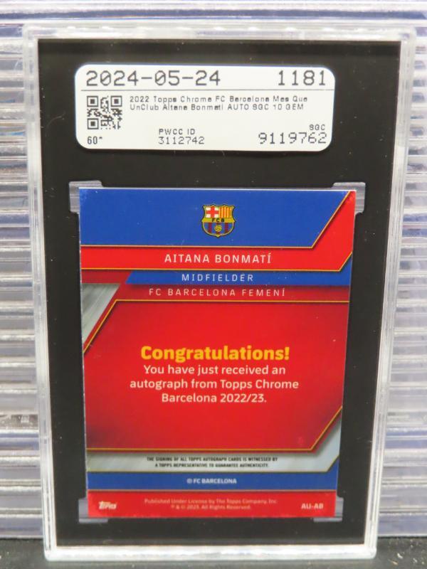 2022-23 Topps Chrome FC Barcelona Aitana Bonmati Auto Autograph #AU-AB ...