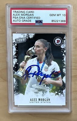 Alex Morgan Signed 2019 Panini Black Friday Card PSA 10 Auto USWNT ...