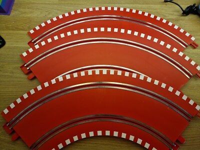 SCALEXTRIC START TRACK S2 90° DEGREES DOUBLE CORNERS X3 Red | eBay UK
