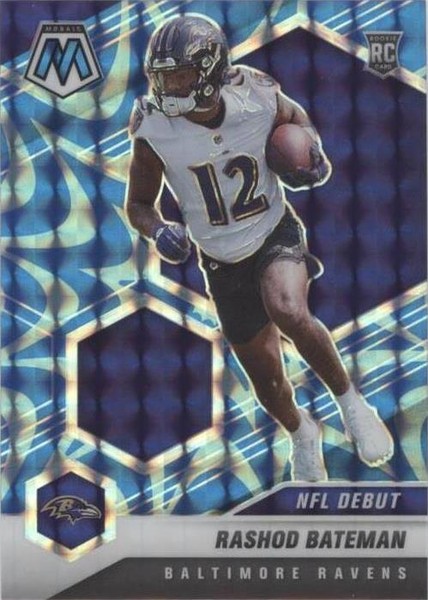 2021 Panini Mosaic - NFL Debut Mosaic Reactive Blue Prizm #249 Rashod ...