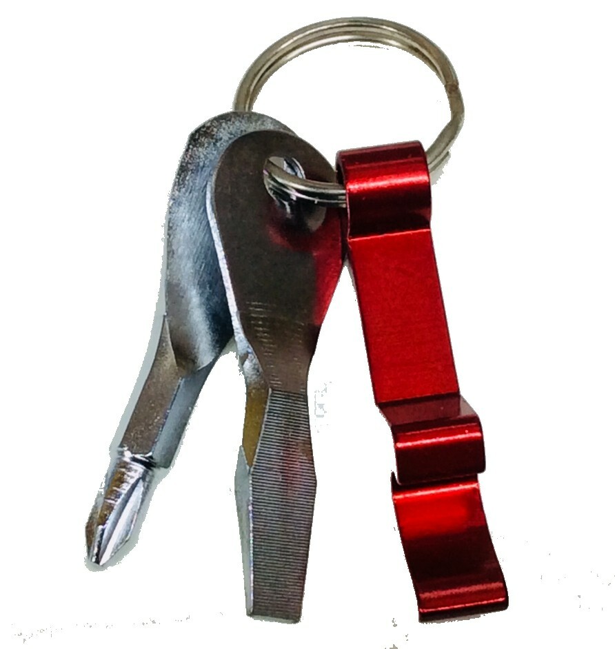 Screw Drivers Top Popper Key Ring RED Pop Can & Beer Bottle Openers ...