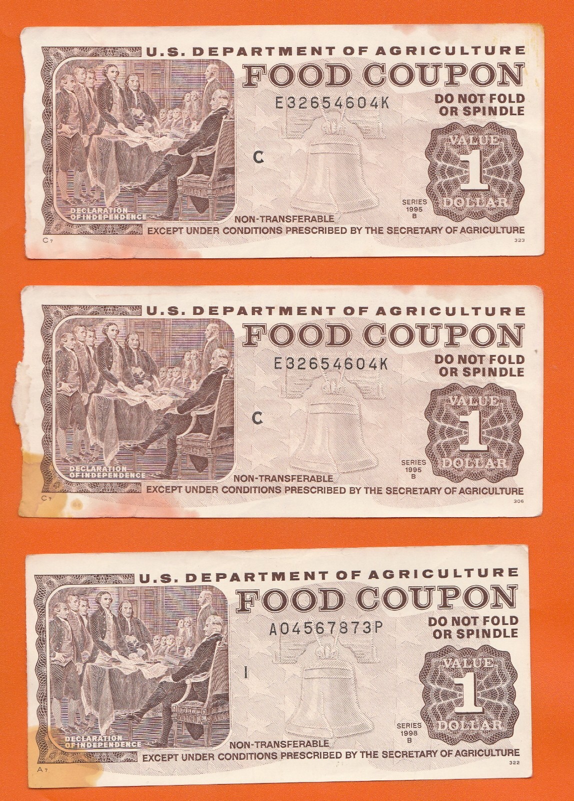 FOOD STAMP COUPON FOOD COUPON USDA AGRICULTURE MONEY SCRIP TOKEN $1.00 ...