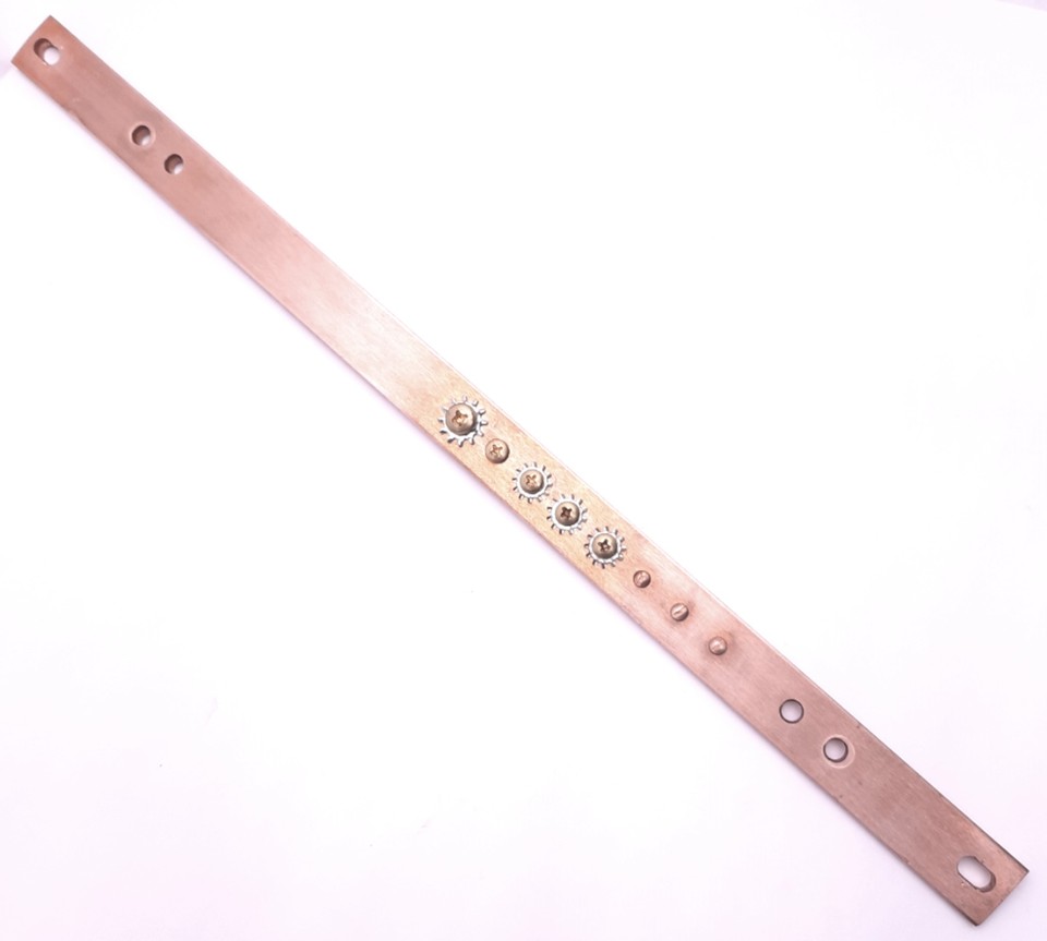 Harger RGBHKIT14119.25 Rack Ground Bar 1/4" x 1" x 19.25" Copper, Ring ...