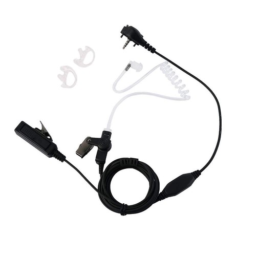 2 Wire Surveillance Kit Covert Acoustic Tube Bodyguard Earpiece Headset ...