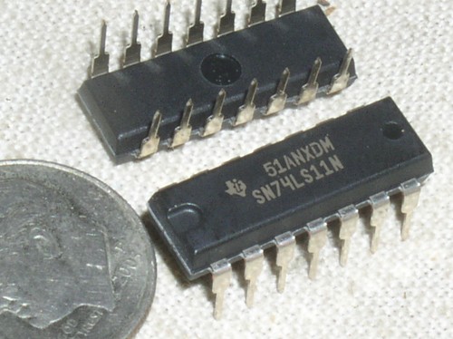 2 NEW ORIGINAL TI TEXAS SN74LS11N TRIPLE 3 INPUT POSITIVE AND GATE TTL ...