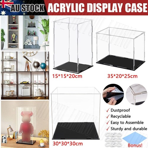 Large Acrylic Display Case Dustproof Clear Box Cars Trucks Vans Self ...