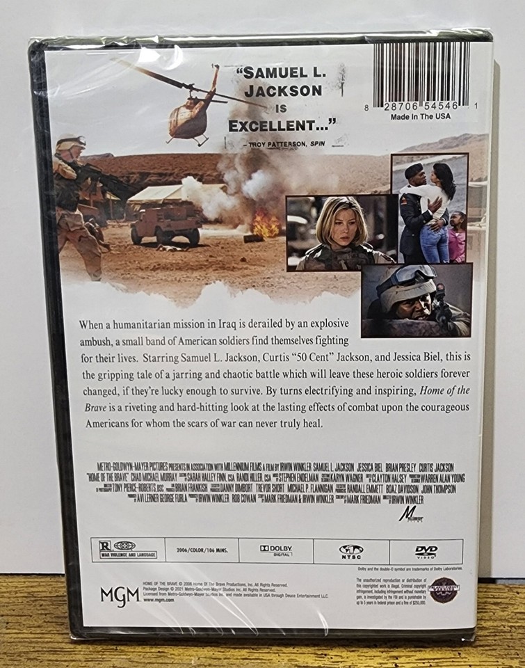 Home Of The Brave (DVD) Samuel L. Jackson Jessica Biel Curtis Jackson ...