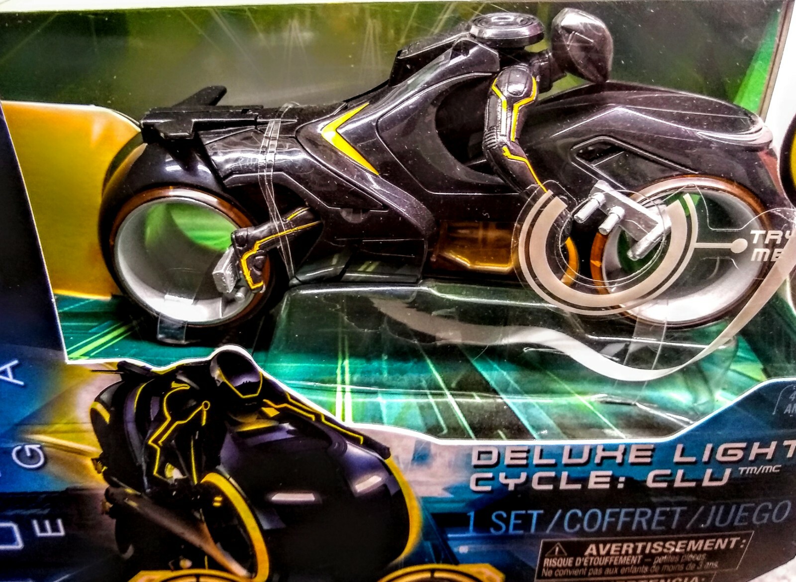 2010 Spin Master Disney Series 1 Tron Legacy Deluxe Light Cycle CLU for ...