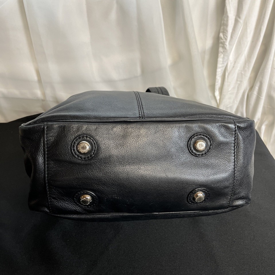 Marc by Marc Jacobs Black Leather Satchel Double Handle Purse | eBay