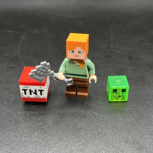 LEGO Minecraft Alex Minifigure W/ Slime & TNT Block | eBay