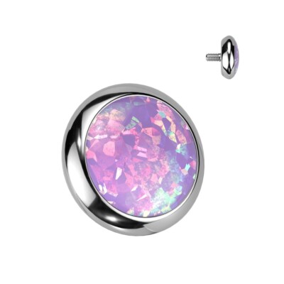 Purple Opal Titanium Microdermal Dermal Piercing Top | eBay