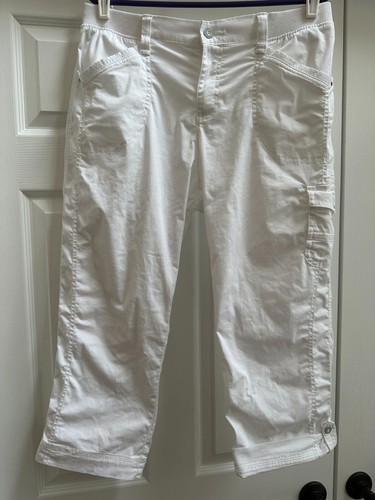 Lee Jeans Womens White Cargo Capris Size 12M | eBay