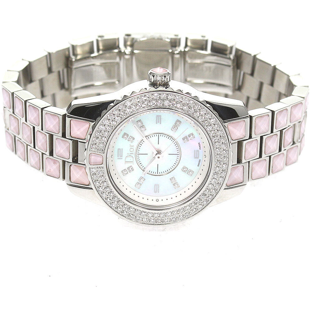 Dior CD112147 Crystal Diamond Bezel Quartz Ladies Watch From Dior CD112147 Crystal Diamond Bezel Quartz Ladies Watch From