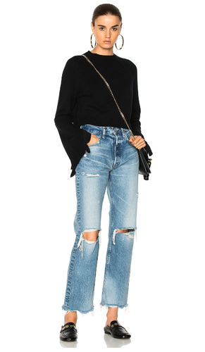 NWT $395 Helmut Lang Cropped Ruffle Pullover Sweater in Black XS | eBay