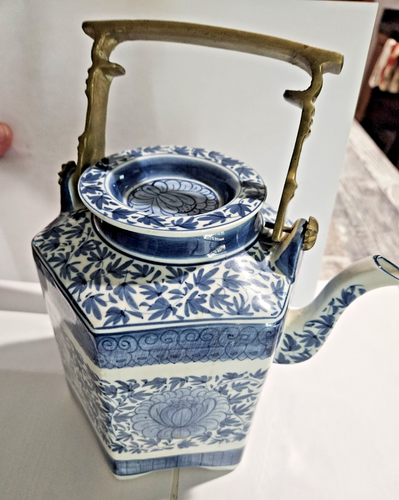 Vintage Oriental Style Teapot with Brass Handle Made in Thailand | eBay