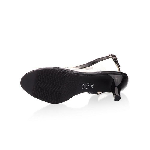 Women's Peep Toe Sandals Slingbacks Kitten Heels Shoes Buckle Comfort ...