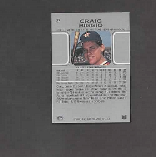 1990 Leaf #37 CRAIG BIGGIO ***HOFer*** | eBay